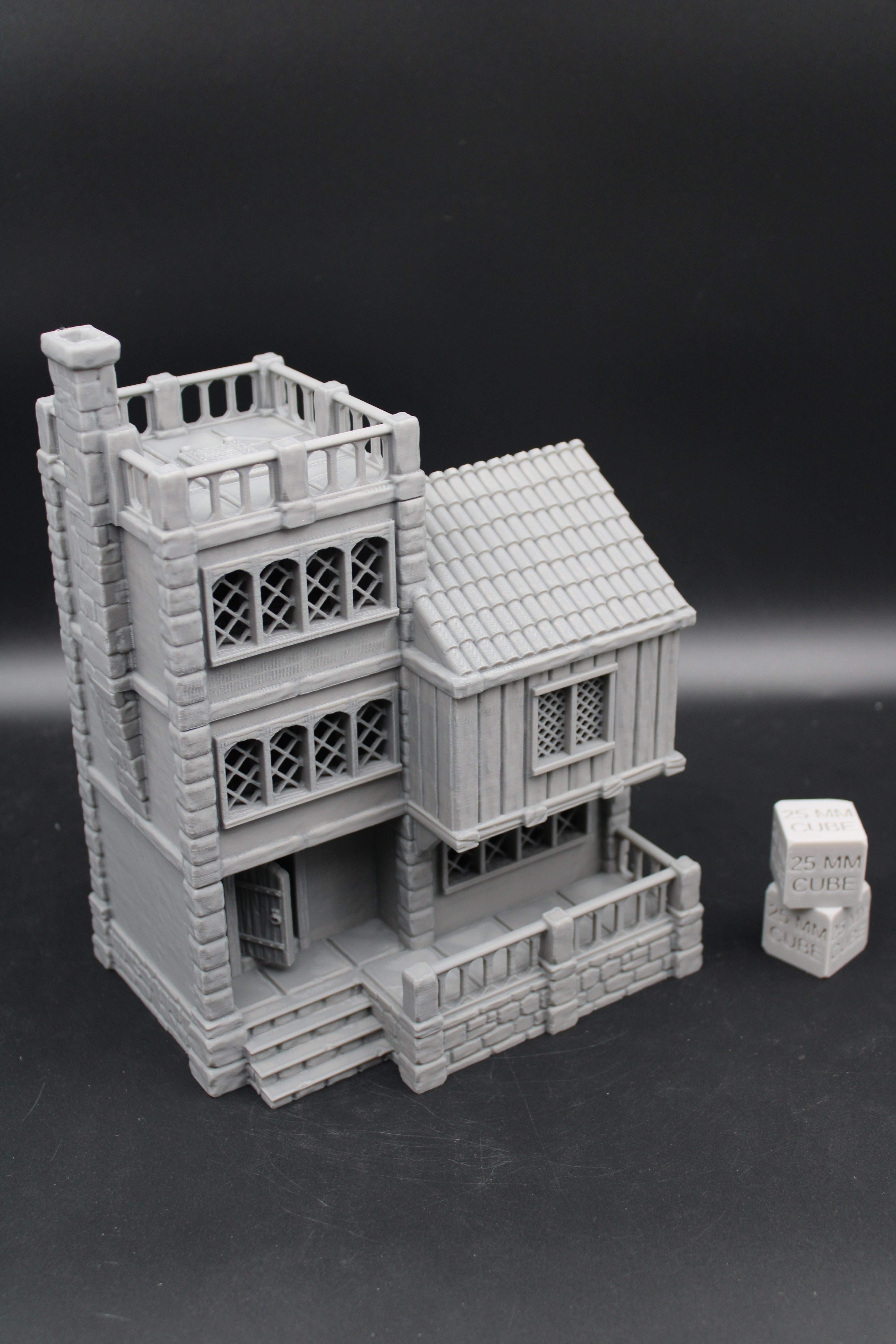Tabletop Terrain Seaside Manor Flat Roof House Dnd Rpg Wargame Skirmis ...