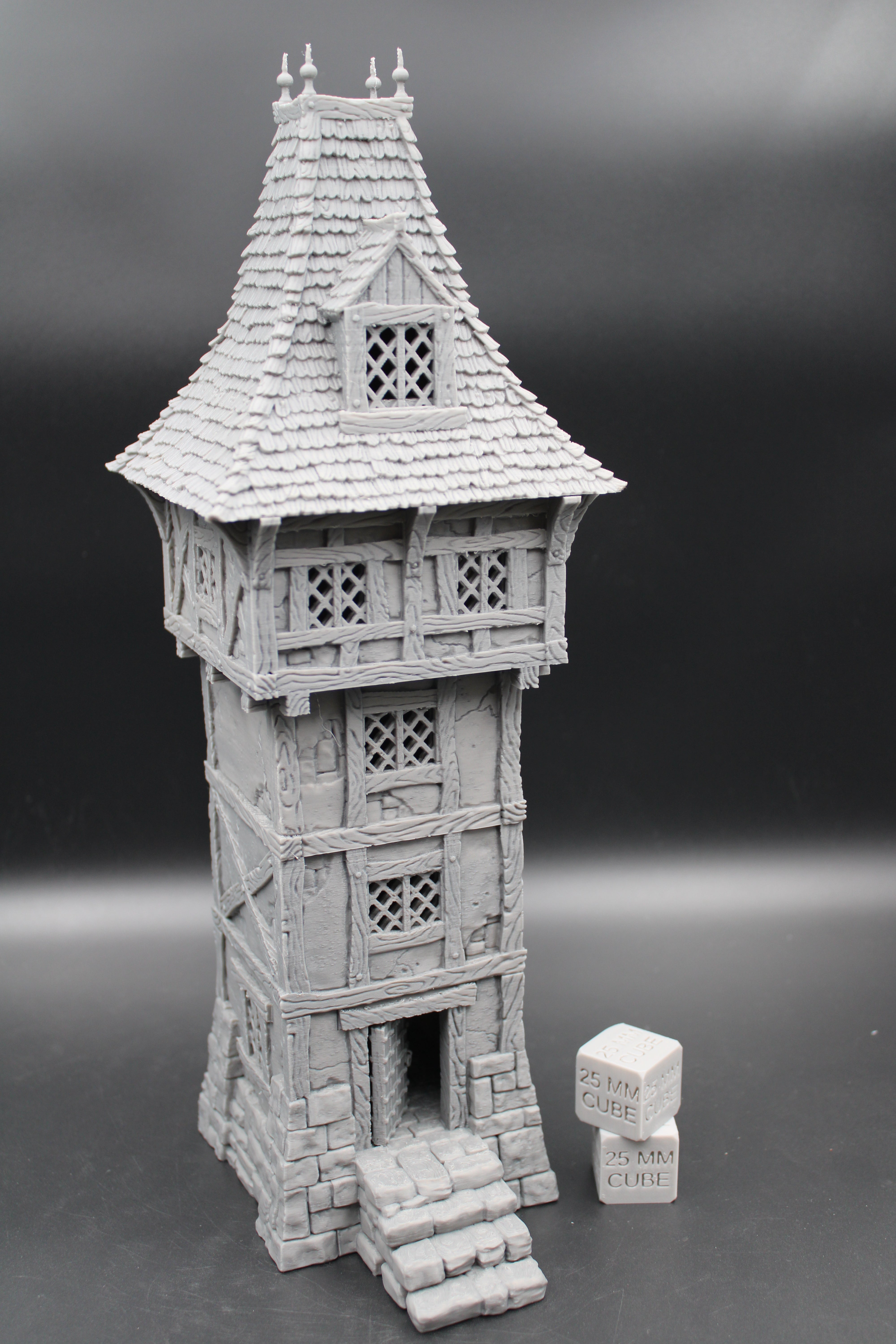Tabletop Terrain Fantasy Watch Tower Wood Roof Window Dnd RPG wargame ...